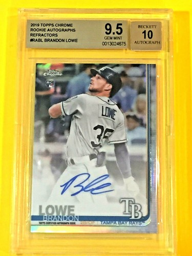 2019 Topps Chrome - Rookie Autographs Brandon Lowe #RA-BL Refractor ...