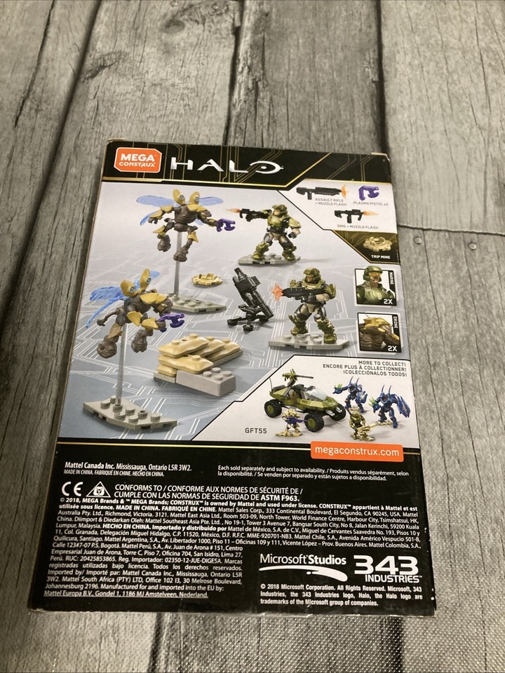 NEW Mega Construx HALO Pro Builders UNSC MARINE DEFENSE 4 Figures 94 ...
