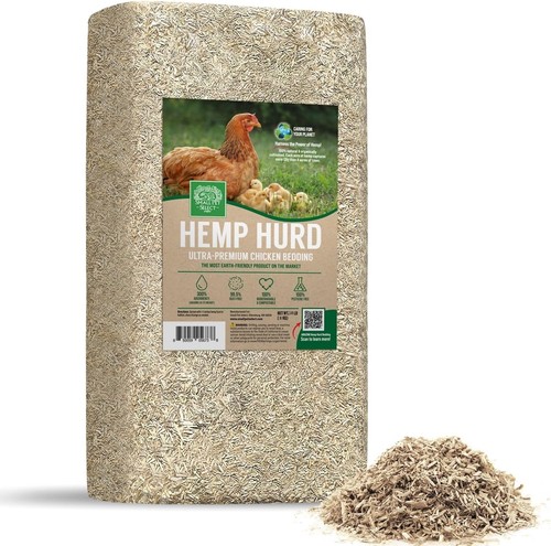 Hemp HURD Ultra-Premium Chicken Bedding, Biodegradable Chicken Coop ...