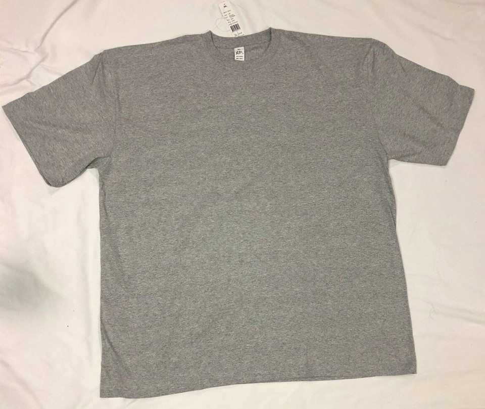 Mens Heavyweight T Shirts Plain Short Sleeve Tee Cotton BIG TALL 4XL to ...