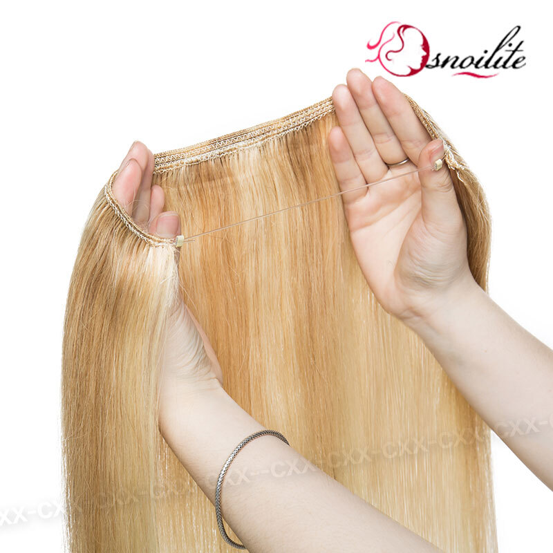 Real Invisible Wire In Human Hair Extension Secret Hidden Extensions ...