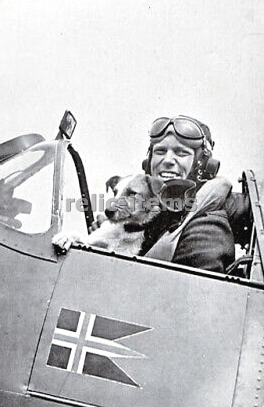 WW2 PICTURE PHOTO UK RAF SPITFIRE PILOT WITH HIS DOG MASCOT 6851 | eBay