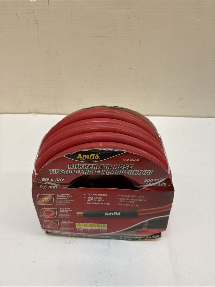 Amflo 3/8 In. x 50 Ft. Rubber Air Hose 552-50AE Amflo 552-50AE ...