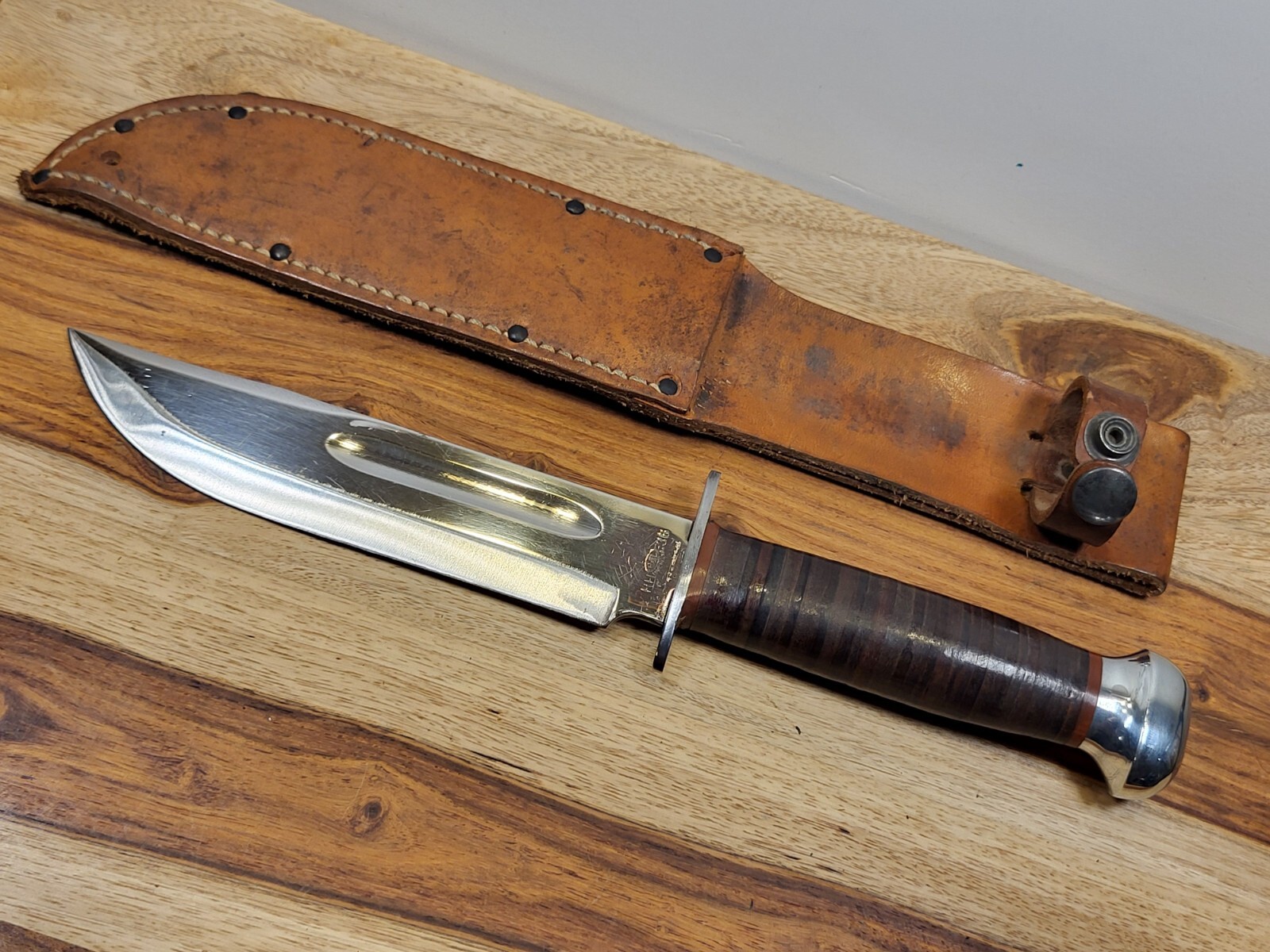 VINTAGE PAL CUTLERY (REMINGTON) RH-36 MILITARY/HUNTING? KNIFE W/SHEATH ...