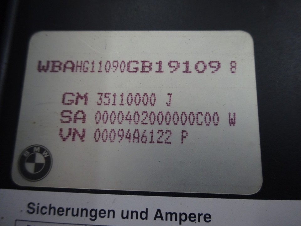 Cover Fuse Box BMW 5 Series E34 Cover Fuse Box 1374029 | eBay