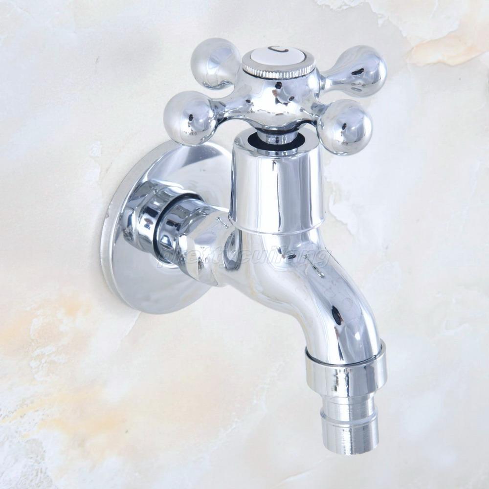 New Garden Washing Machine Water Tap Brass Faucet Polished Chrome ...