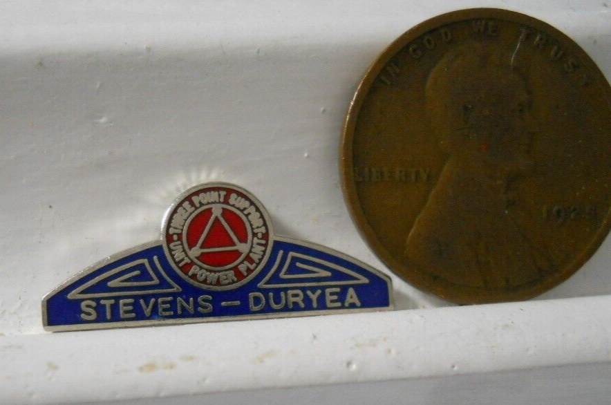 1920-1922 STEVENS DURYEA 1" X 3/8" Enamel Collectable Logo Car Token ...