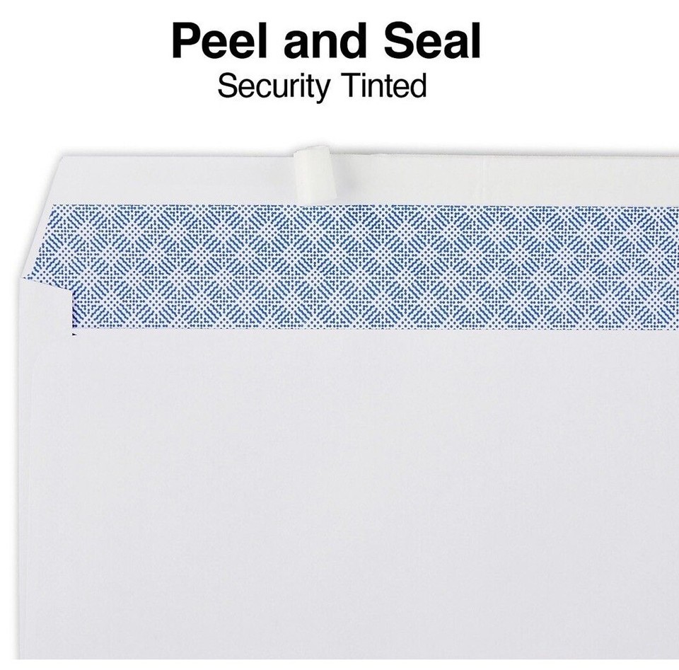 No #9 Peel and Self-Seal Double Window Letter Mailing Envelopes 3-7/8 x ...