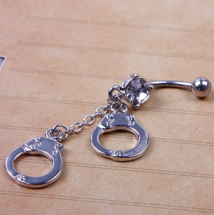 Handcuffs Style Navel Belly Button Barbell Rings Body Piercing Gift ...
