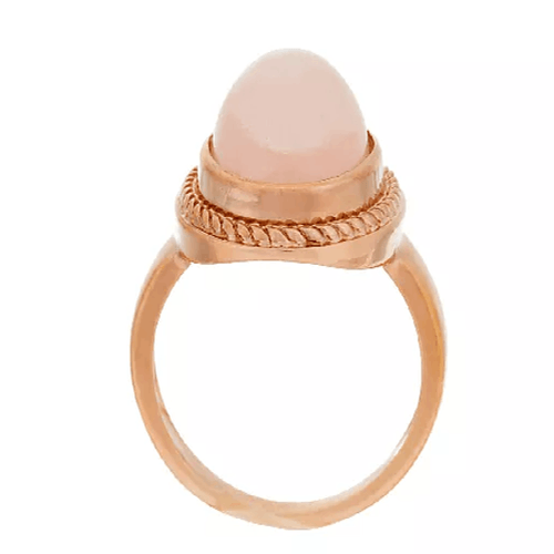 QVC Womens Size 7 Morganite Oval Cabochon Sterling 14K Ring Pink 5.50 ...