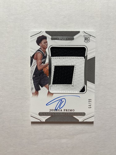 Joshua Primo 2021-22 Panini National Treasures #110 Rookie Patch Auto ...