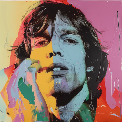 🎸 Warhol Tribute Mick Jagger 🎤 Art Print COA Giclée Signed 1/25 30x30" V1 | eBay