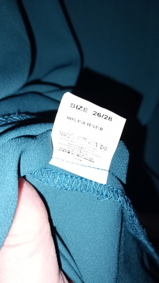 Ladies K&D London Smart Teal Long Sleeve Blouse Size 26/28. Diamante ...