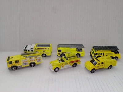 Matchbox Yellow Fire Engine Truck Hard Squad Lot Of 6 | eBay