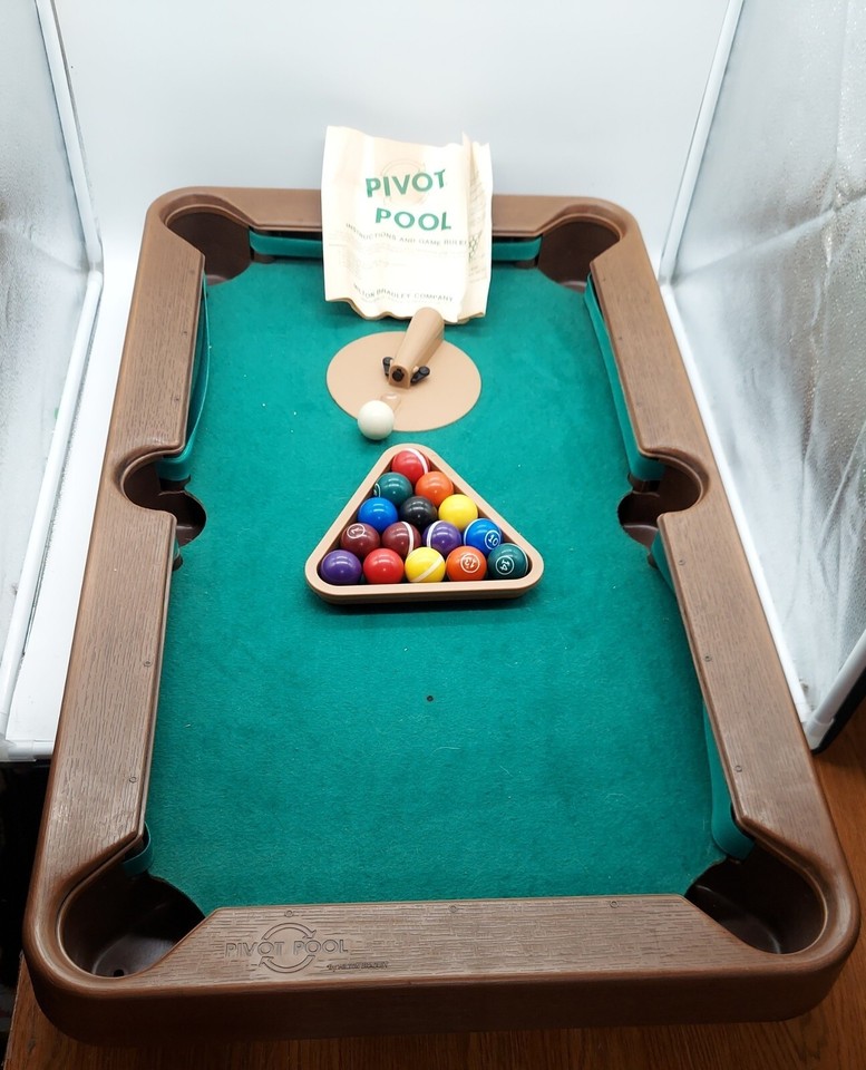 1972 Pivot Pool Tabletop Game & Original Box Milton Bradley 100% ...