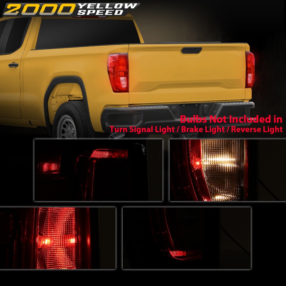 Left Tail Lights Lamp Fit For 2019-2023 GMC Sierra Rear Brake Tail ...