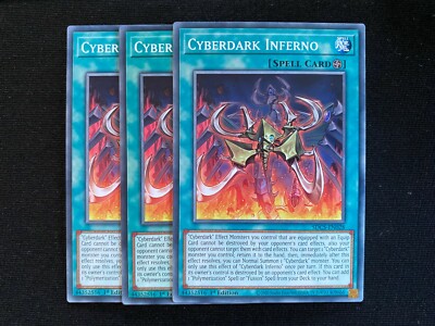 3x SDCS-EN028 Cyberdark Inferno NM Common 1st Edition - Yu-Gi-Oh! Card ...