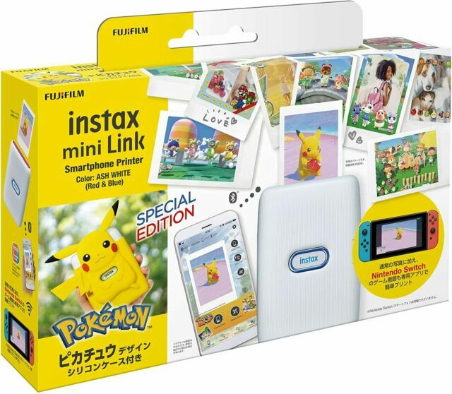 Fujifilm Cheki Printer Instax Mini Link with Pokemon Silicon Case for ...
