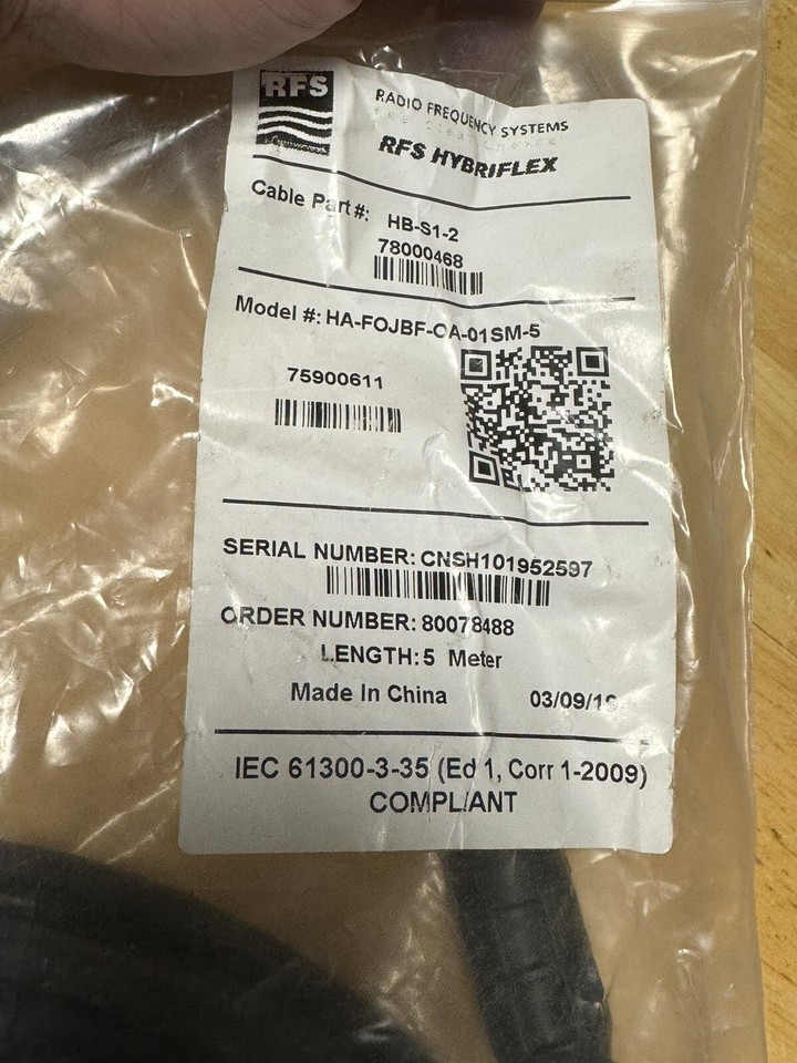 FS Hybriflex Fiber Optic Feeder Cable HA-FOJBF-OA-01SM-5 | eBay
