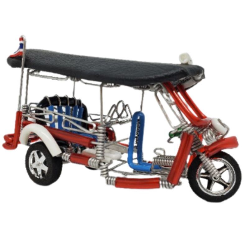 Thai car Souvenir Tuk Tuk Model Gifts Toy Taxi Handmade Vintage 007 Red ...
