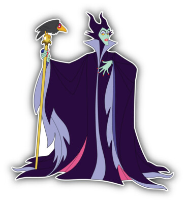 Maleficent Cartoon Sticker Bumper Decal - ''SIZES'' | eBay