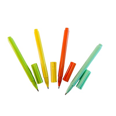 Poppin Ball Point Pen Set of (4) Multi Color Barrels 1mm Med Black Ink ...