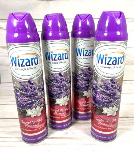 Wizard Sweet Vanilla Lavender Odor Neutralizer & Air Freshener 10oz (4 ...