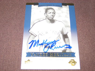 YANKEE LEGEND MICKEY RIVERS AUTOGRAPH BASEBALL CARD W/COA | eBay