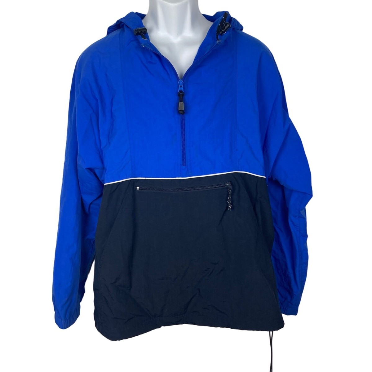 J Crew Vintage 90s Anorak Windbreaker Mens Small Blue J Crew Vintage 90s Anorak Windbreaker Mens Small Blue
