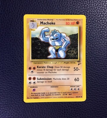 Machoke Pokémon TCG Machoke Base Set 2 49/130 Regular Unlimited ...