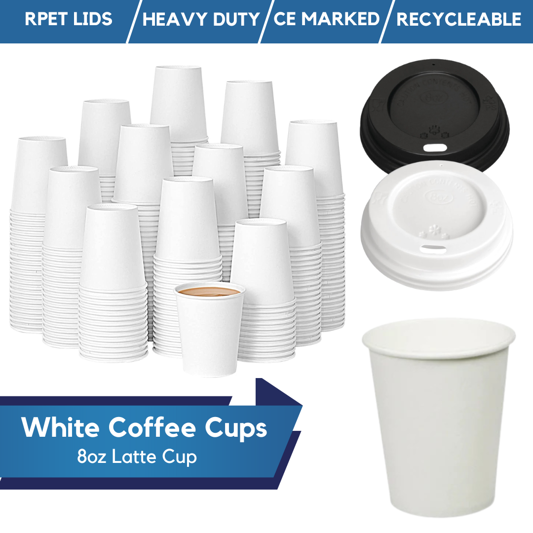 Disposable Coffee Cups White Paper Coffee Cups For Hot Drinks With ...