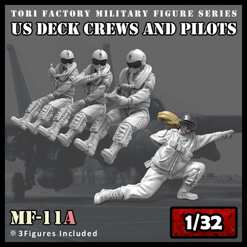 Tori Factory 1/32 US Deck Crews And Pilots Resin Figure Model Kit #MF ...