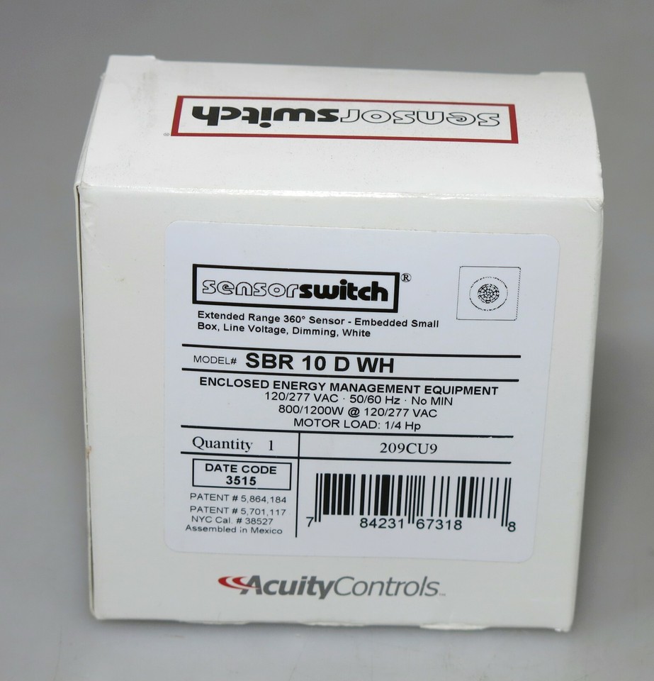 Sensor Switch SBR 10 D WH Extended Range 360 Sensor - Embedded Small ...