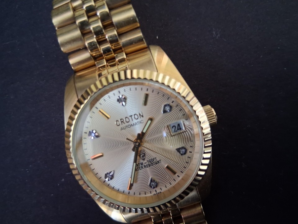 RARE Vintage Croton (Japan) Six Diamond Automatic President Cyclops ...