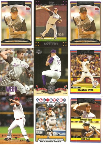 15 CARD BRANDON WEBB BASEBALL CARD LOT 100 | eBay