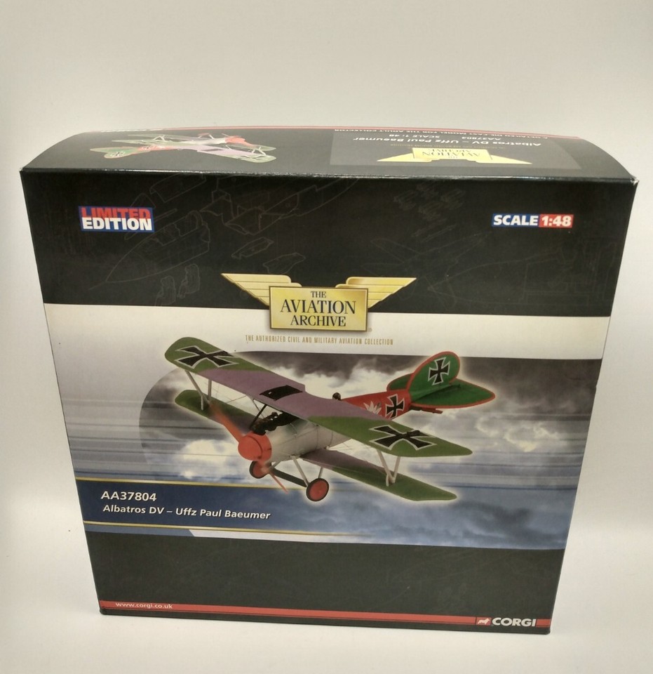 Corgi 1/48 Albatros DV Uffz Paul Baeumer AA37804 Die-Cast Model | eBay
