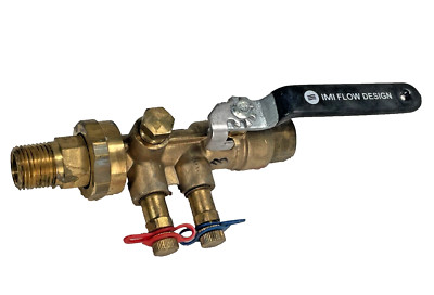 IMI FLOW Series UA Venturi Balancing Ball Valve 1/2" F-NPT x 1/2" M-NPT ...