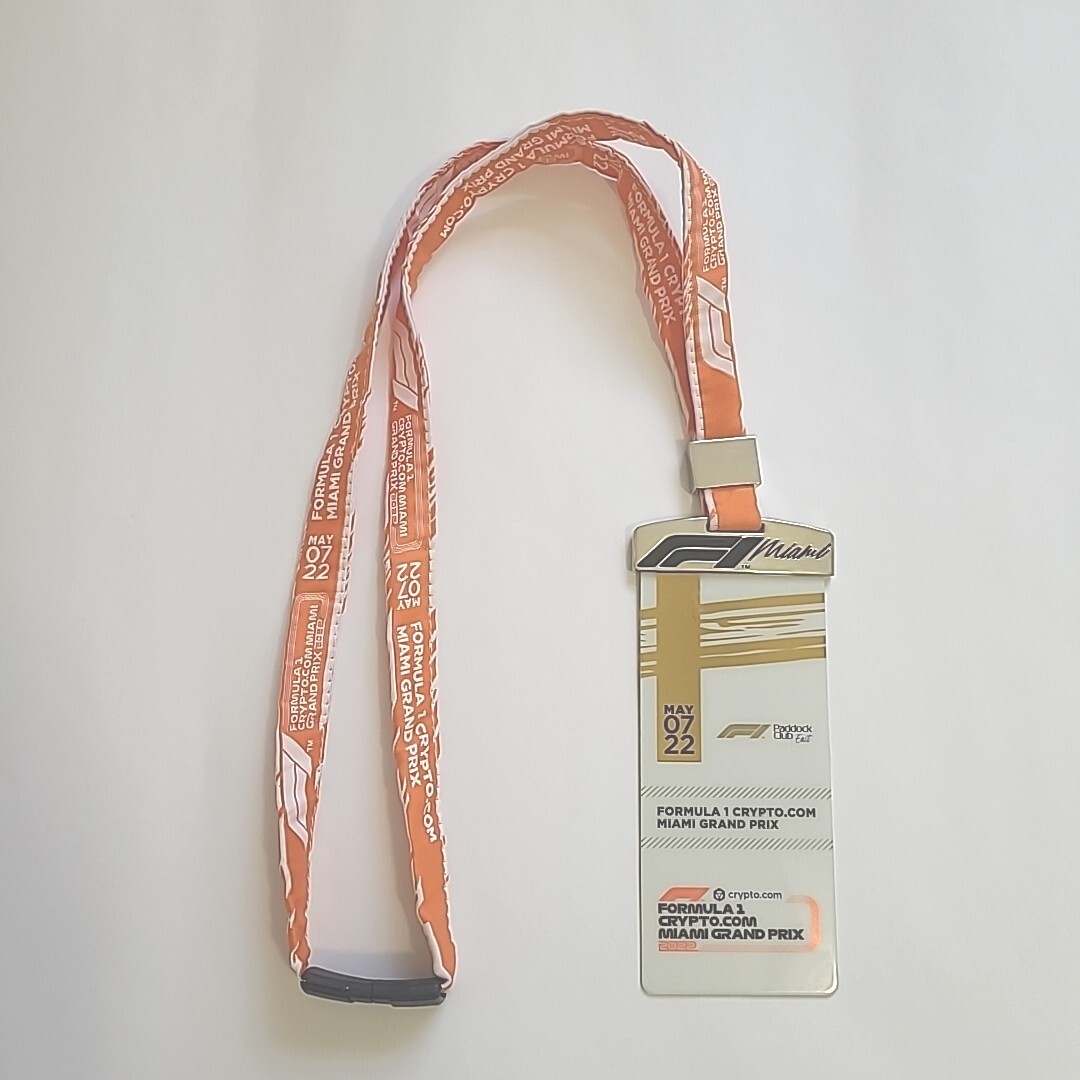Formula 1 - 2022 Paddock Club Pass Badge F1 Cripto.com Miami Grand Prix