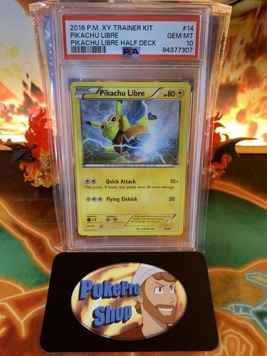 2016 Pokémon XY Trainer Kit Pikachu Libre Nonholo 14/30 - PSA 10 GEM ...