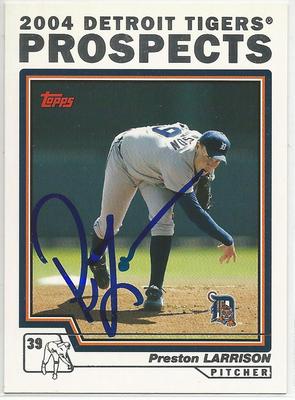 PRESTON LARRISON Autographed Signed 2004 Topps Traded card T99 Detroit ...