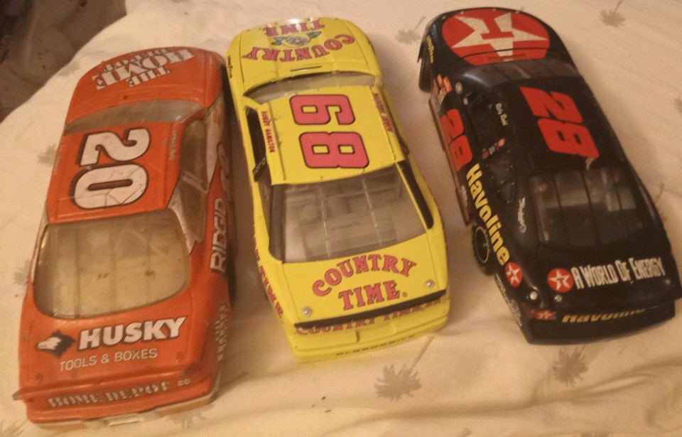 3 Piece Used Toy Car Lot Nascar Die Cast Larger Models Collectible ...