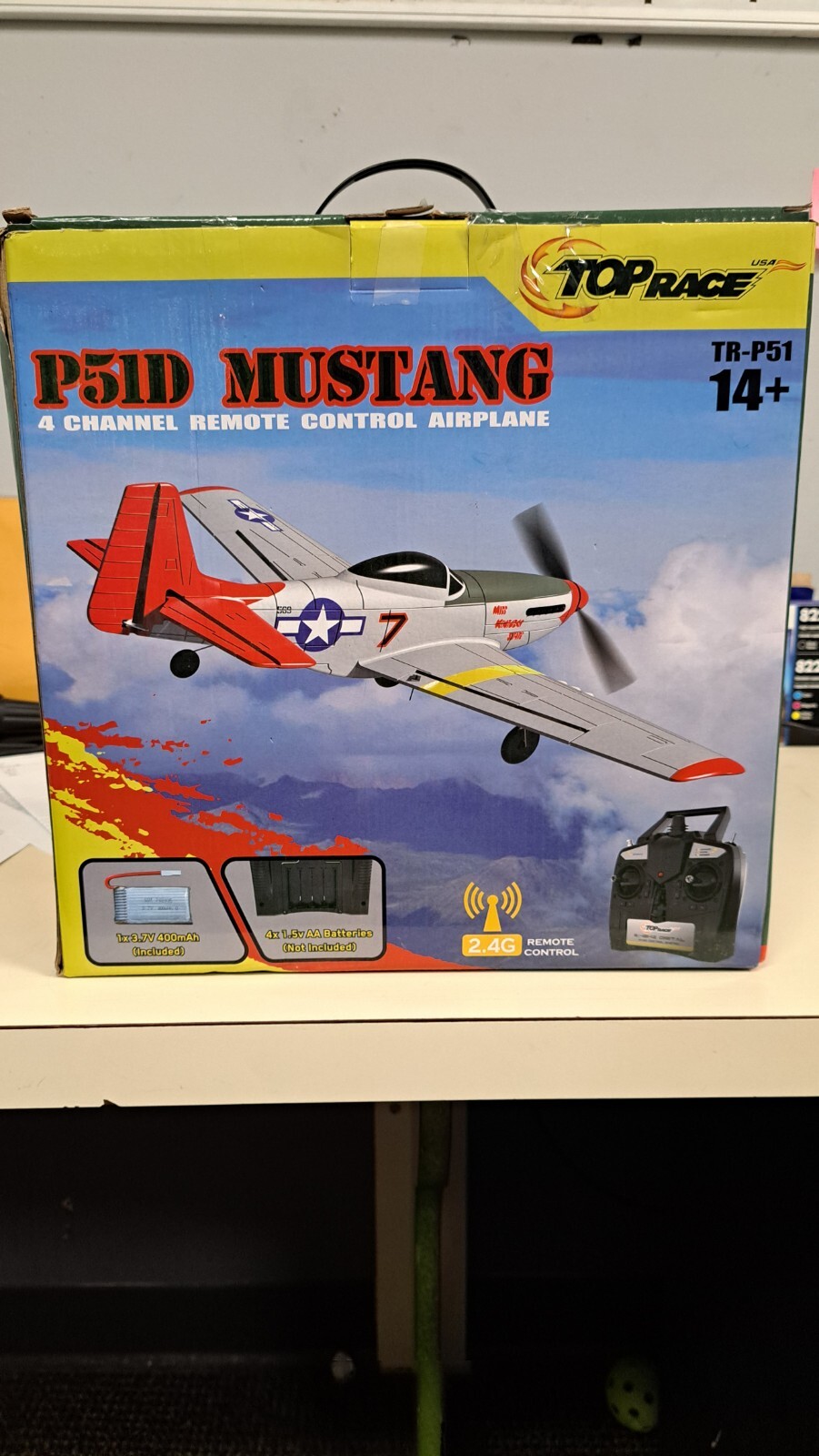 TOP RACE Remote Control Airplane RC Plane 4 Channel Ready For Adults ...