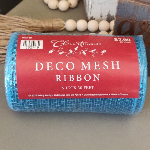 Blue Deco Mesh Ribbon 5.5" X 30 Ft - New In Package | eBay