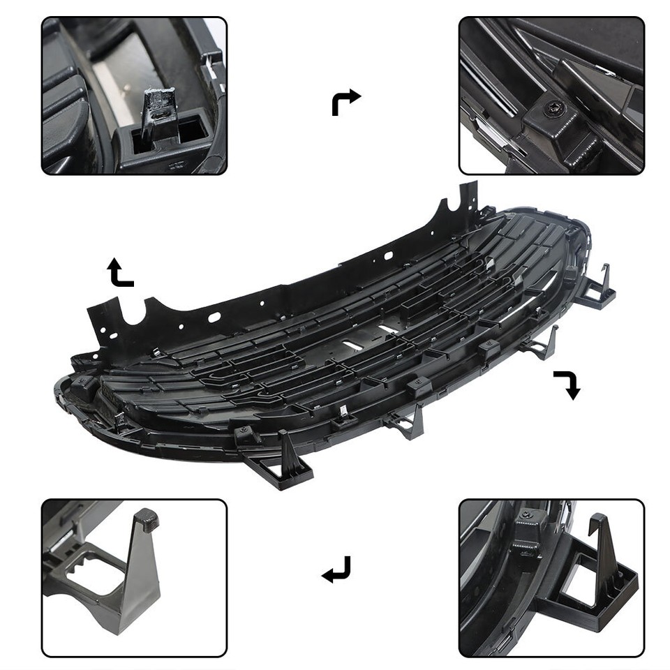 LABLT Front Bumper Grille For 2018-2021 GMC Terrain SLT W/Chrome Bar ...