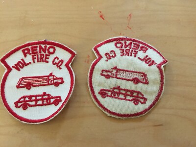 reno ohio? vintage patch, volunteer fire co.new old stock, 1970's | eBay