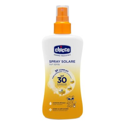 Chicco Latte Solare Spray SPF 30 Protezione Alta IR UVA UVB Bambini, 150ml | eBay