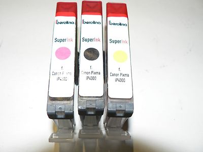 3 Ink Cartridges for Canon Pixma CLI-8 BK for Mx850 MP800 iP4200 4300 ...