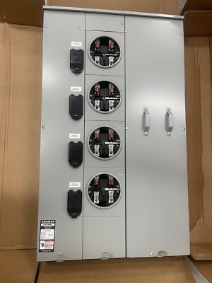 SIEMENS 4-Gang WEP4411 400A Uni-PAK Meter Pack Ring Style 125A Socket ...