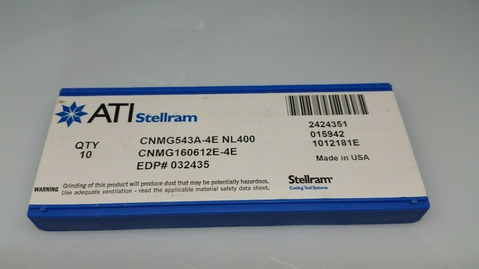 CNMG160612E-4E NL400 ATI Stellram Wendeplatten 9 Stück NEU inkl.19% ...
