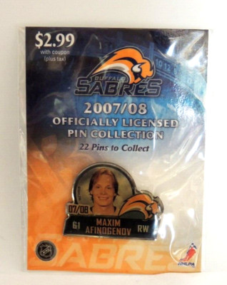 BUFFALO SABRES Maxim Afinogenov 2007/08 Tops Pin Collection NEW NHL Pin ...